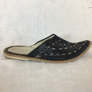 Vintage | Shoes | Vintage Point Toe Leather Genie Mule Sandals | Poshmark